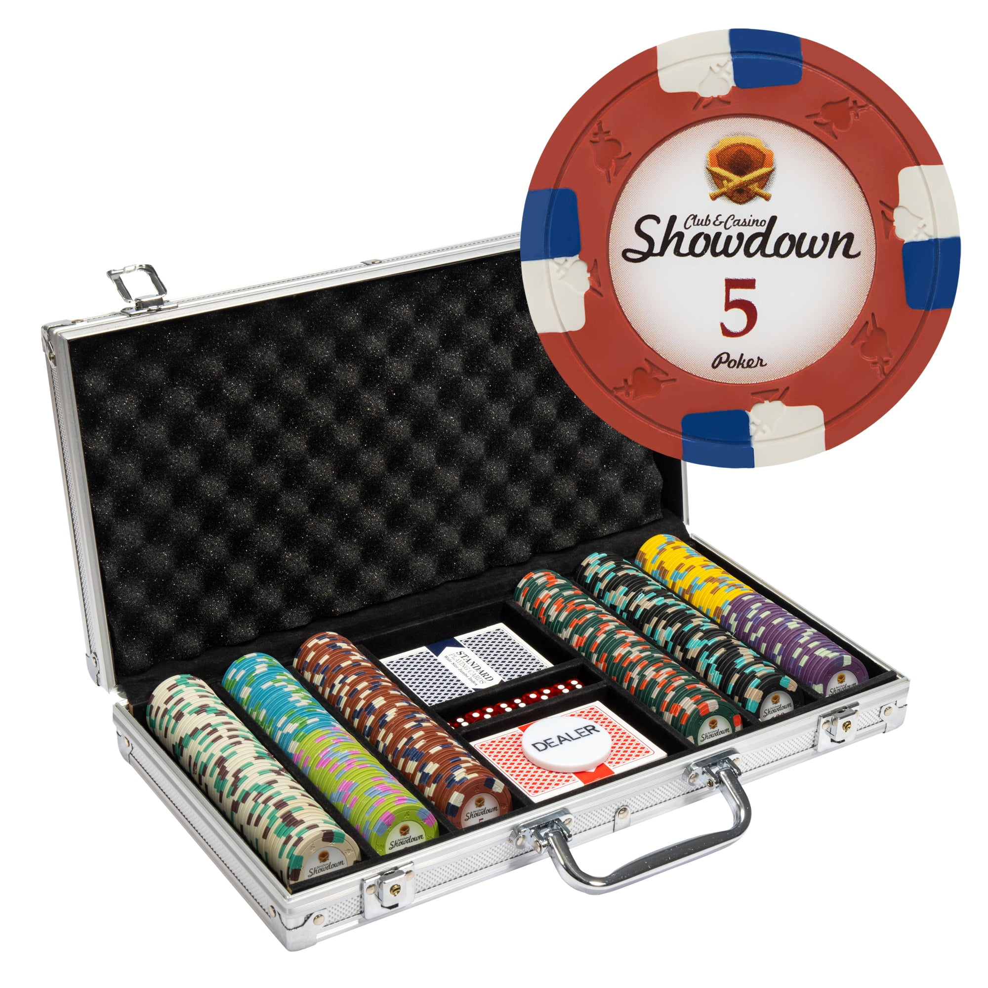 Playzaic 300-piece Aluminum Showdown Poker Chip Case - 13.5-gram Heavy ...