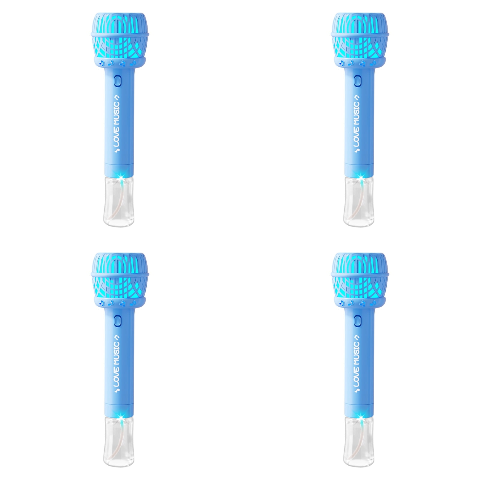 Playzo Bubble Microphone Bubble Machine 4PC Blue Microphone Bubbles for ...