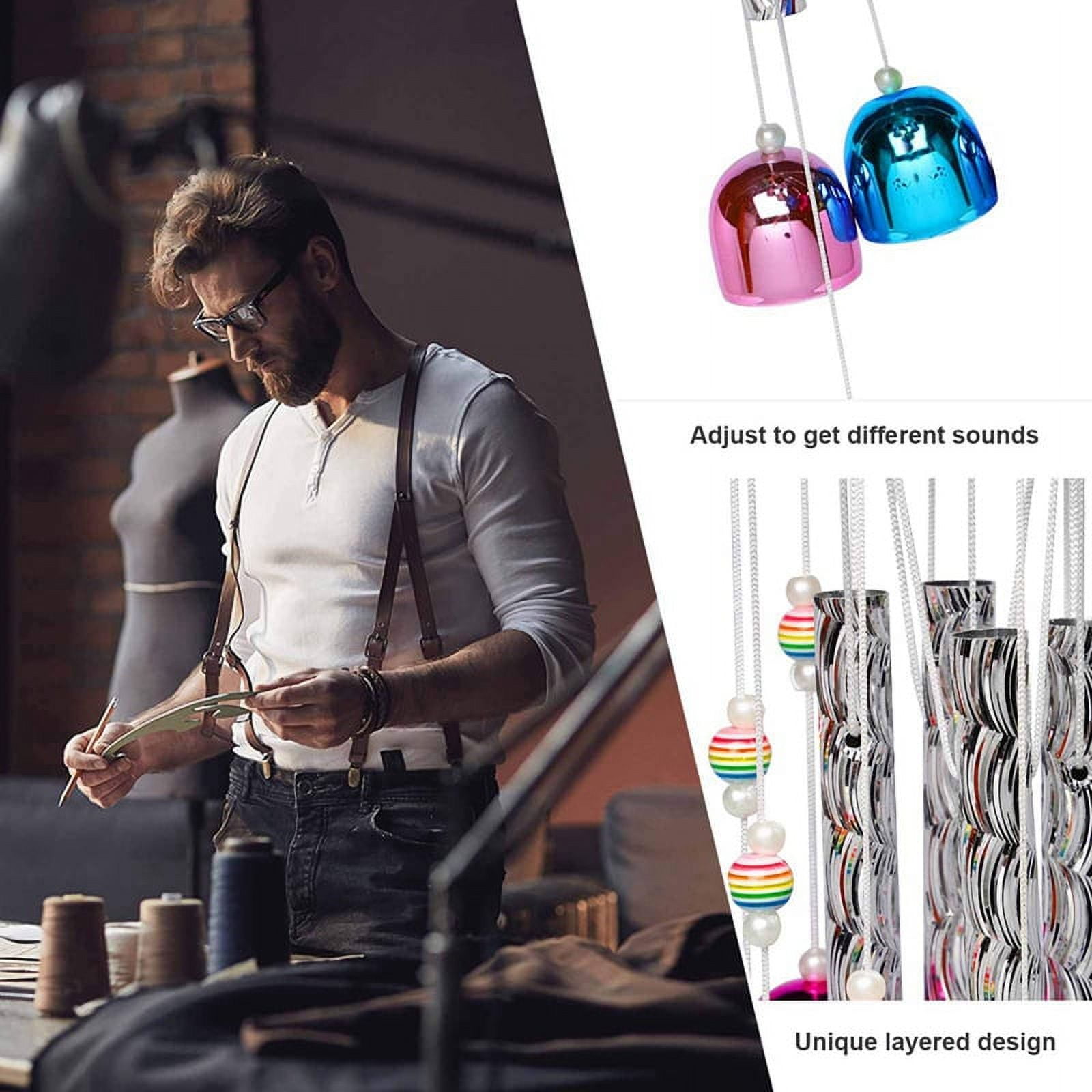 Pleasant Colorful Wind Chimes with 4 Aluminum Tubes 13 Bells with ...