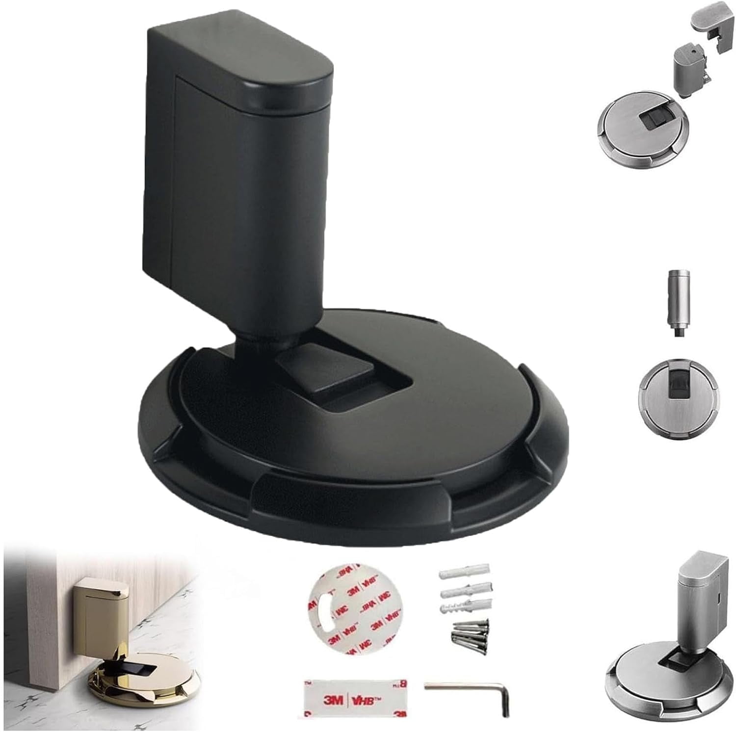 Pleasant Door Wedge Stopper, Invisible Door Stopper, Punch Free Doors ...