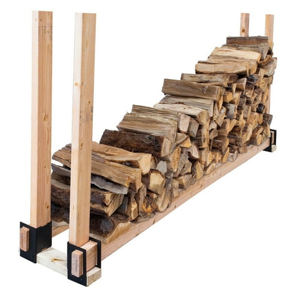 Pleasant Hearth 4 Piece Log Rack Brackets - Walmart.com