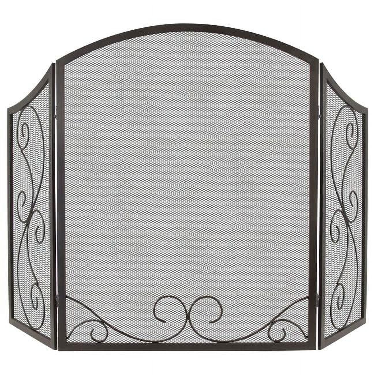 Pleasant Hearth FA995S Steel Iris Scroll Fireplace Screen - Walmart.com