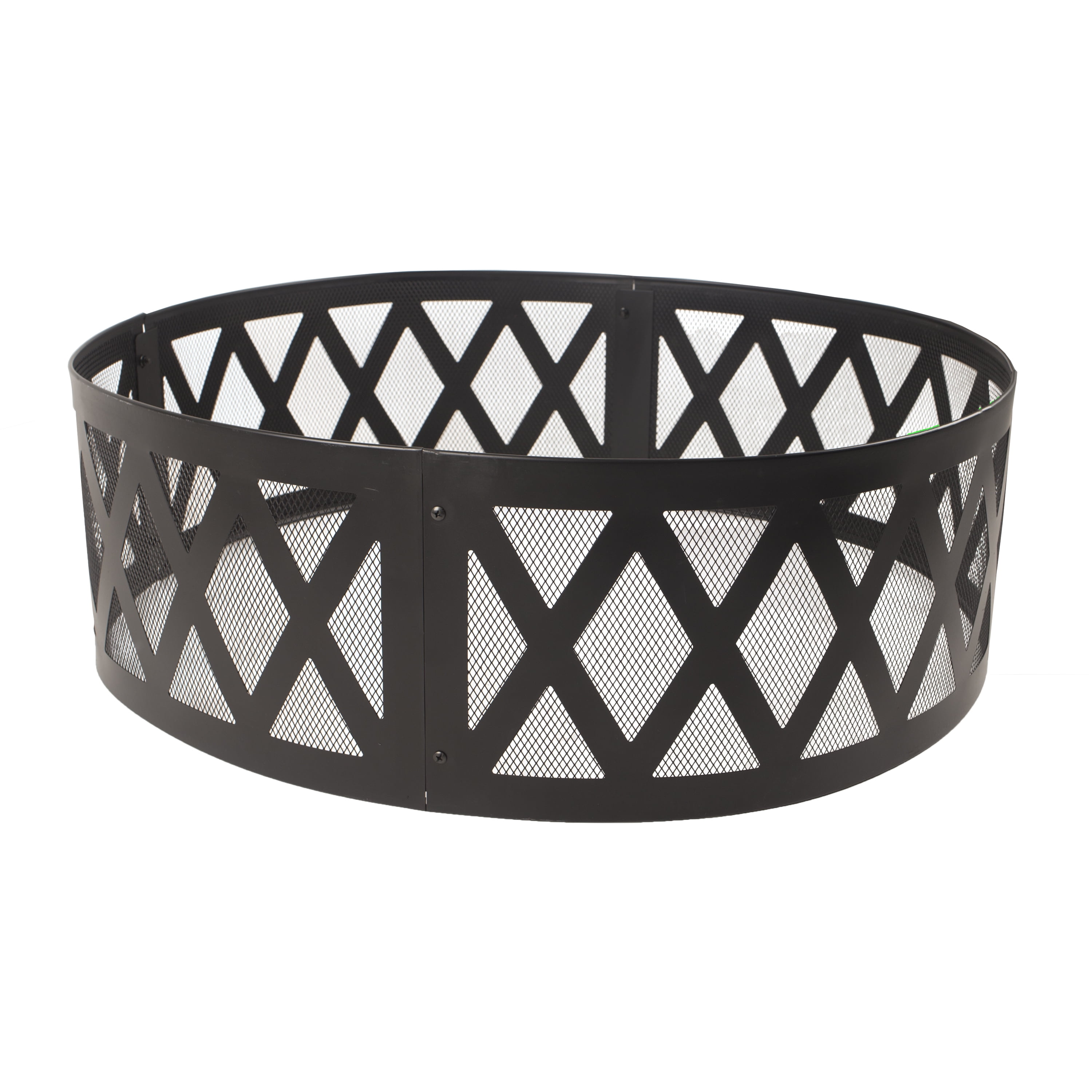 Pleasant Hearth OFW884FR Outdoor Lattice Wood Burning Fire Pit Ring ...