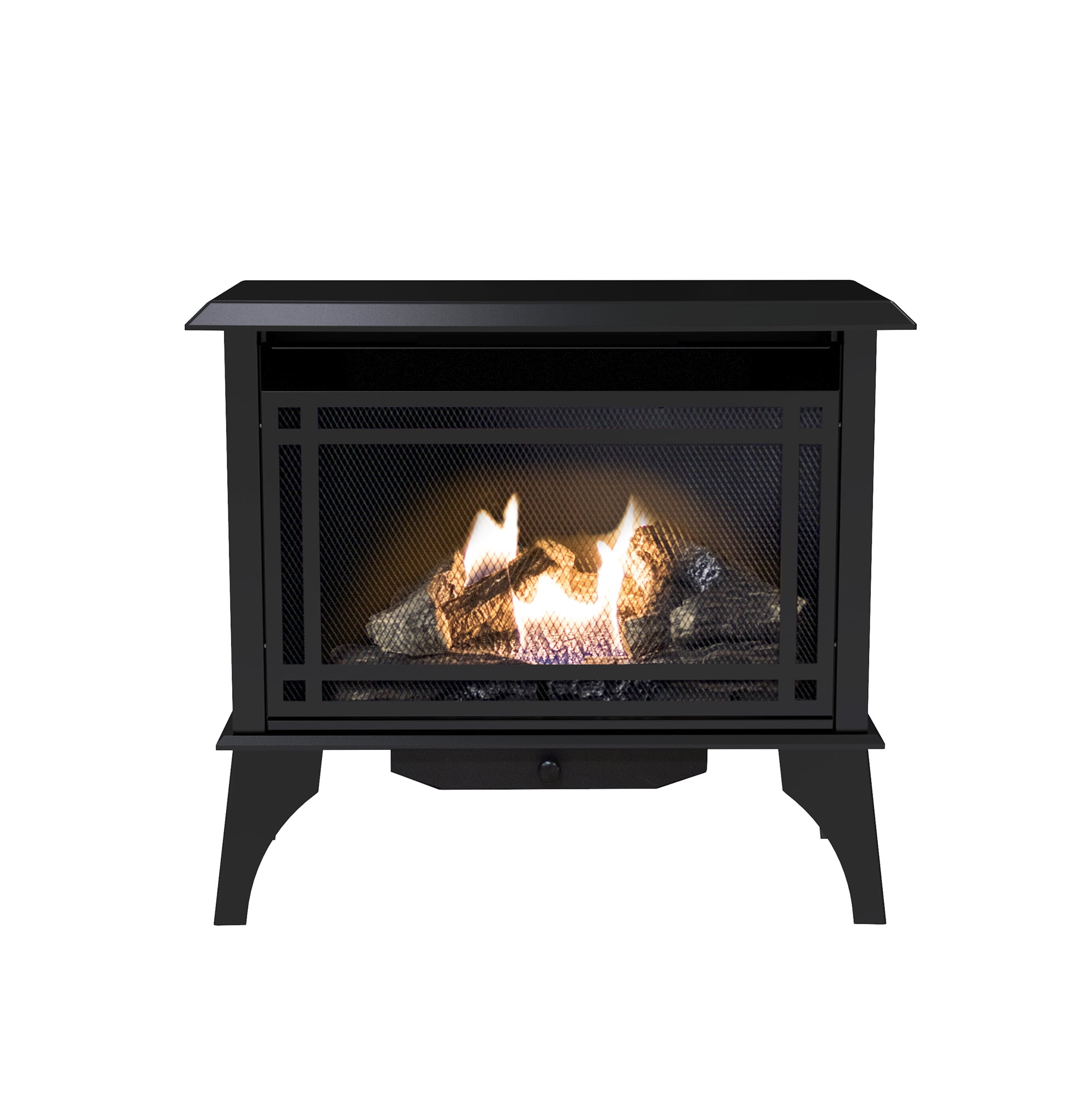 Pleasant Hearth 30,000 BTU Ventless Indoor Propane Fireplace with Dual ...