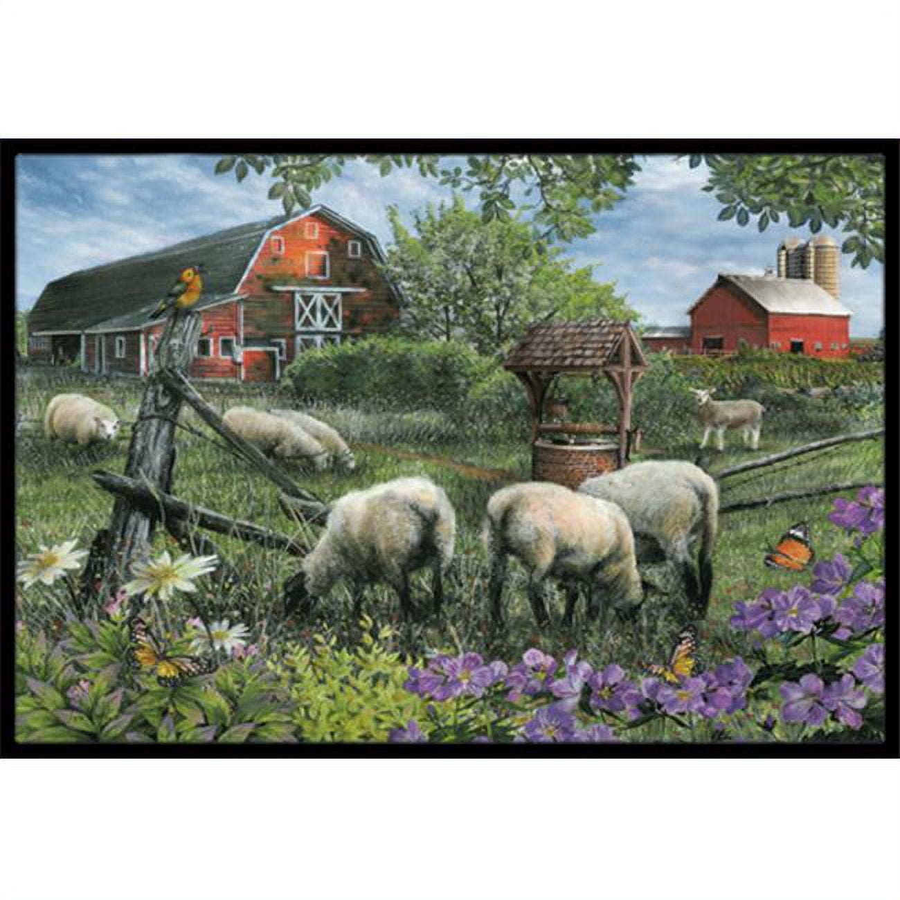 Pleasant Valley Sheep Farm Indoor & Outdoor Mat, 18 x 27 in. - Walmart.com