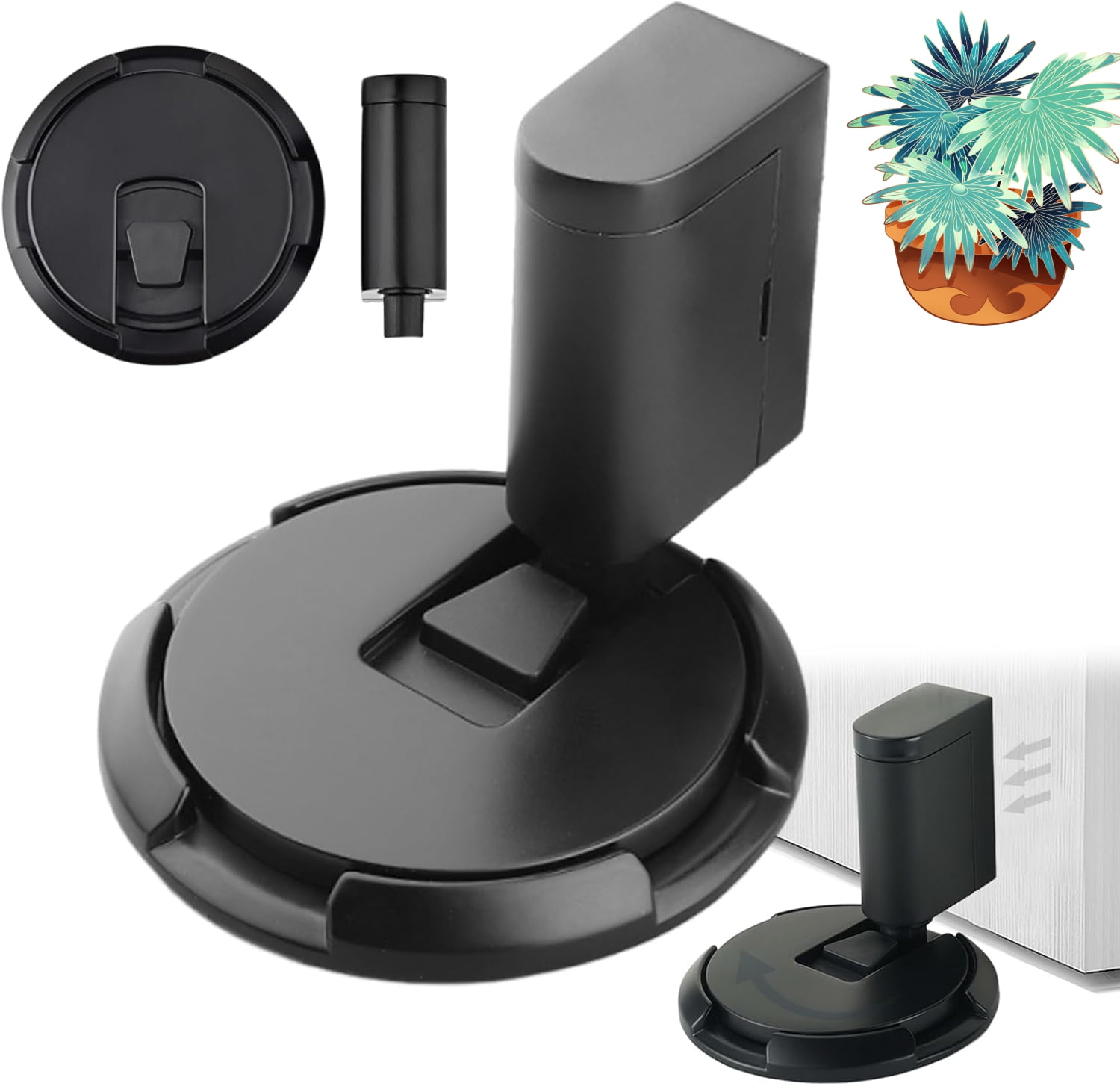 Pleasantk Door Wedge,Adjustable Door Wedge Stopper with Adhesive,No ...