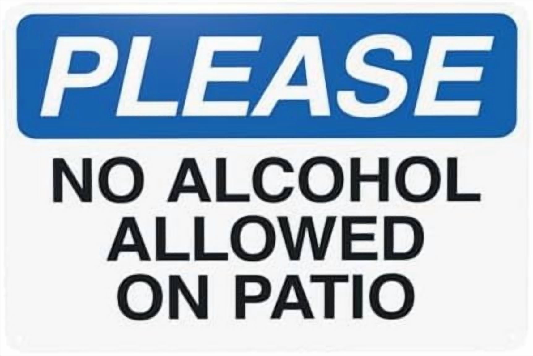 Please No Allowed On Patio Warning,Door Security Metal Signs for Home ...