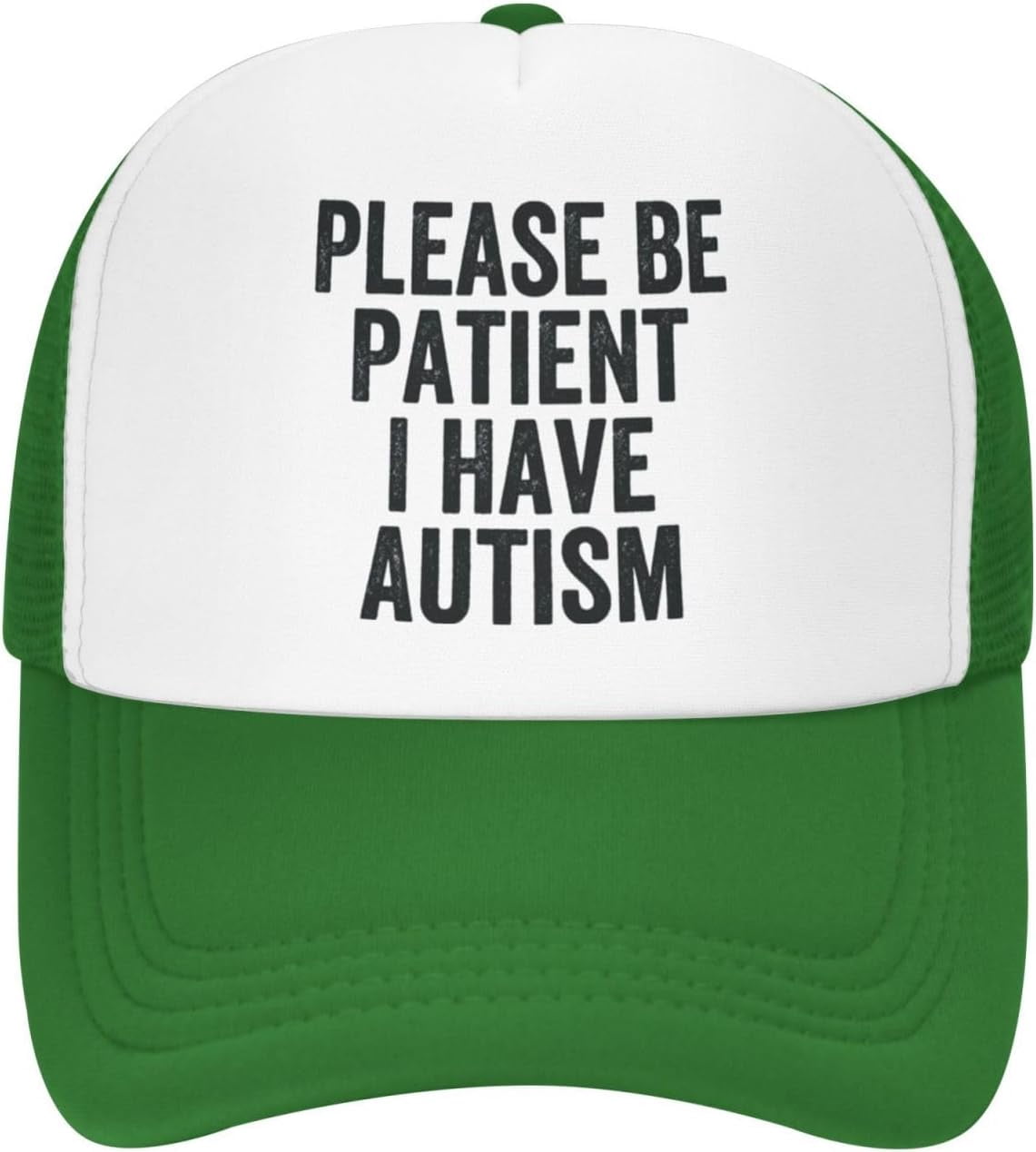 Please Be Patient I Have Autism Gifts Trucker Hat Women Mesh Baseball ...