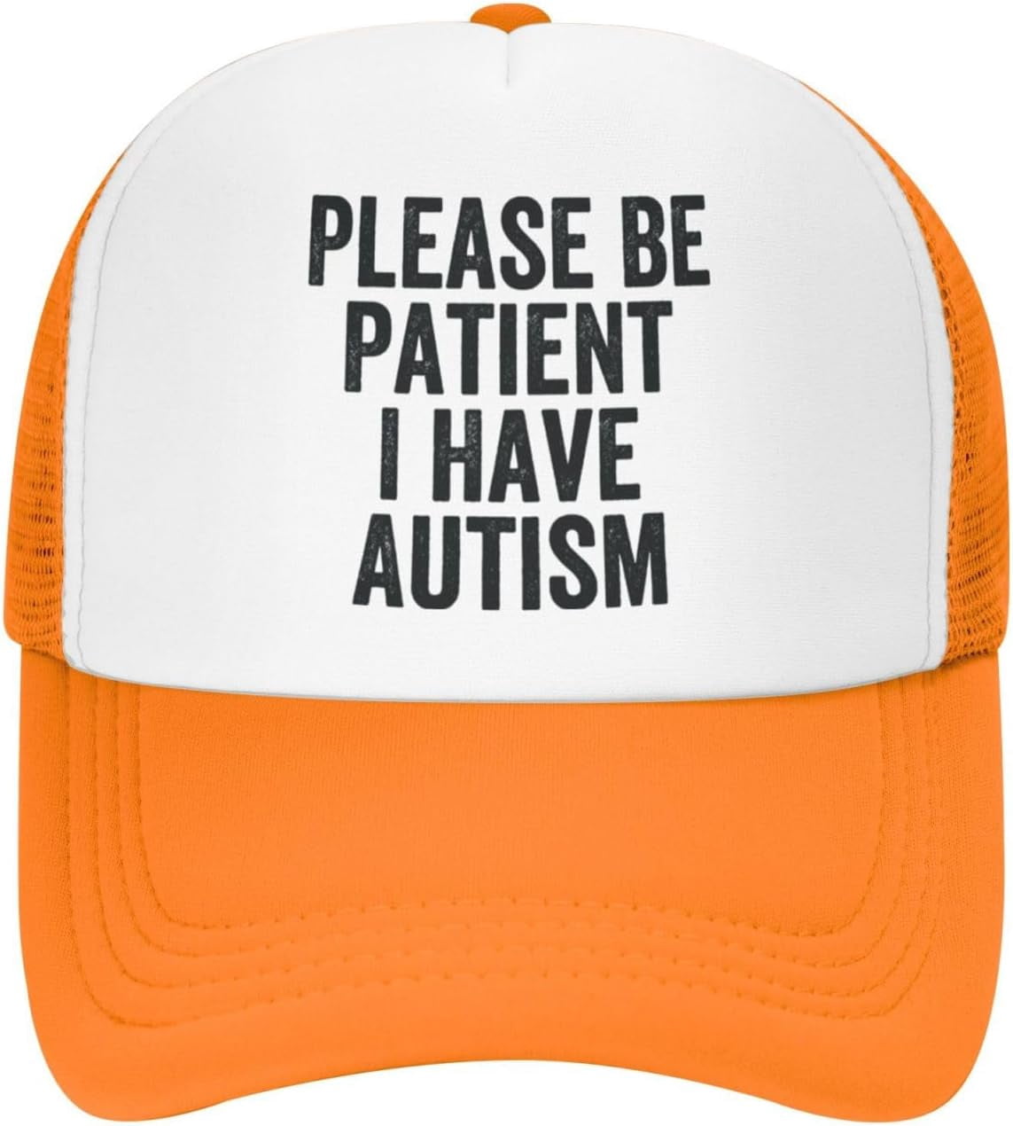 Please Be Patient I Have Autism Gifts Trucker Hat Women Mesh Baseball ...