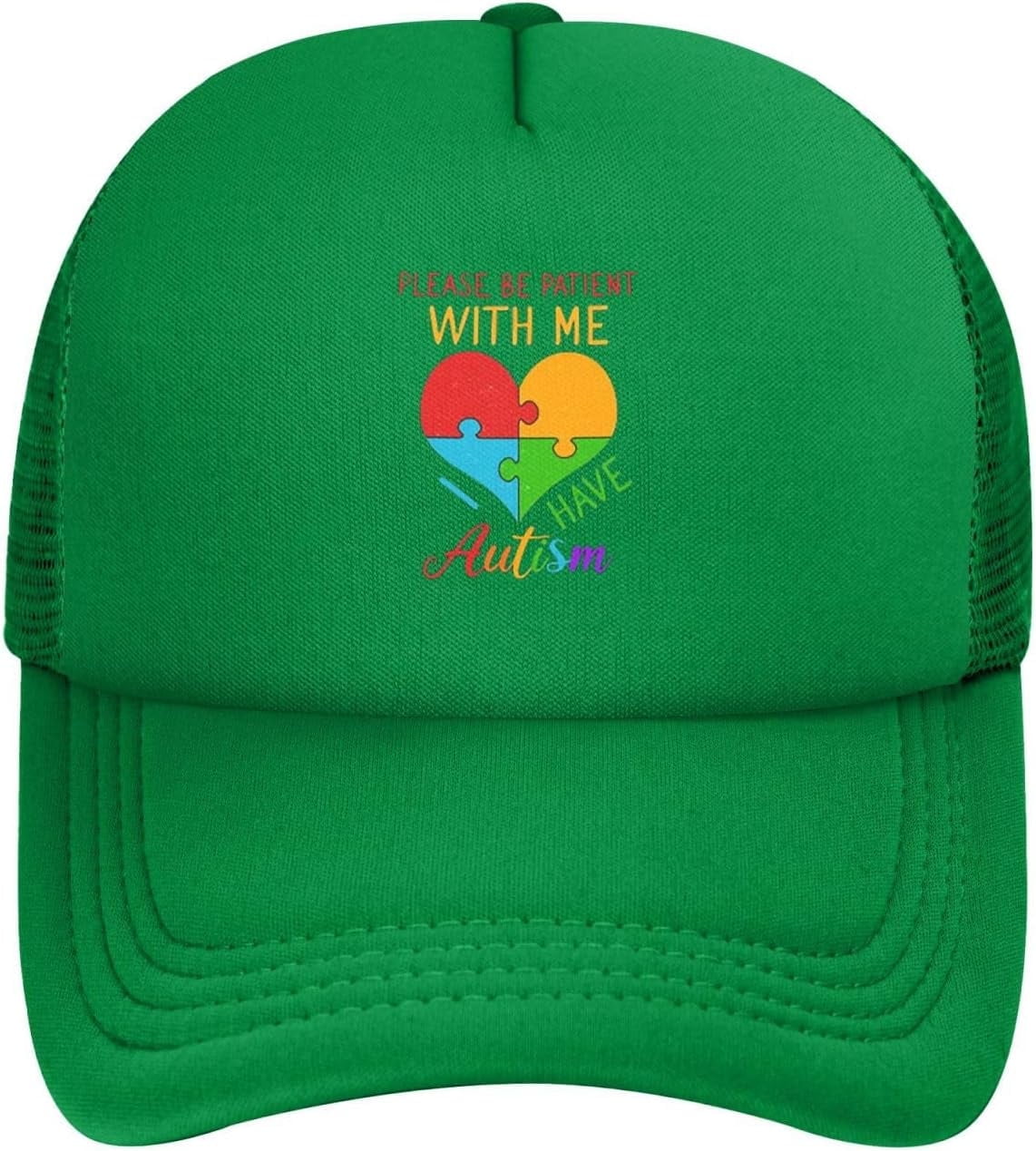 Please Be Patient I Have Autism Mesh Baseball Cap Snapback Hat Sun Hat ...