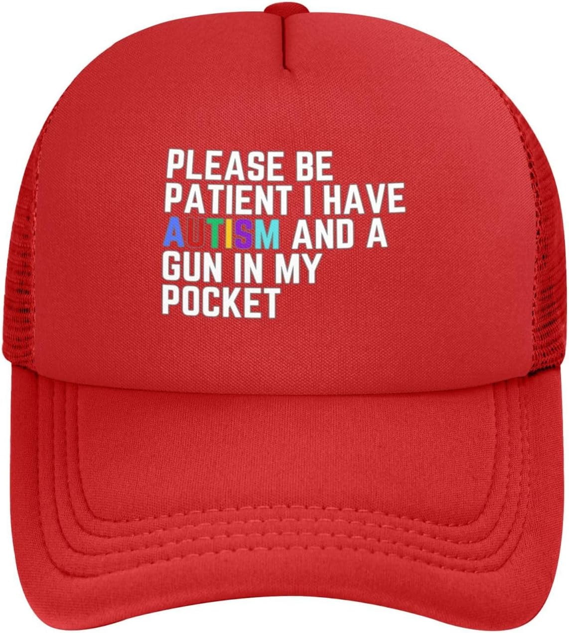 Please Be Patient I Have Autism and A in My Pocket Mesh Hat Unisex ...