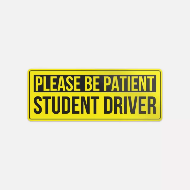 Please Be Patient Student Driver Safety Sticker Phone Decal Water ...