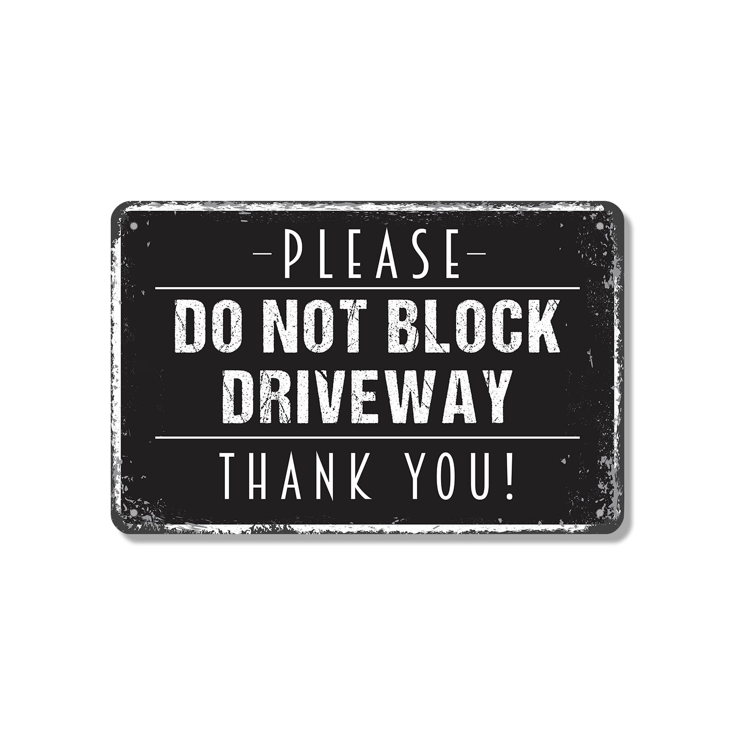 Please Do Not Block Driveway (2 Pack) 7 Inch x 10 Inch Novelty Aluminum ...