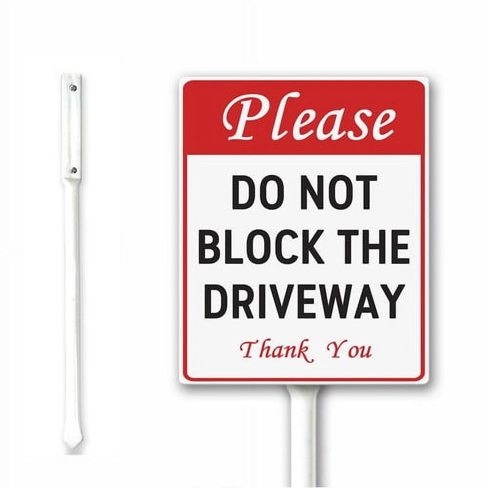 Please Do Not Block The Driveway Thank You Sign, No Parking Sign for ...