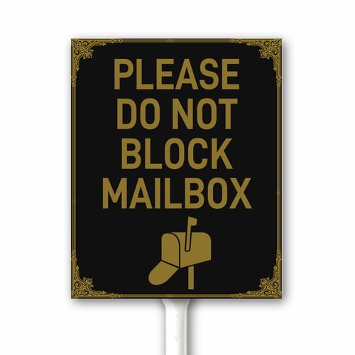 Please Do Not Block Mailbox Yard Sign With Stake for Street Road ...
