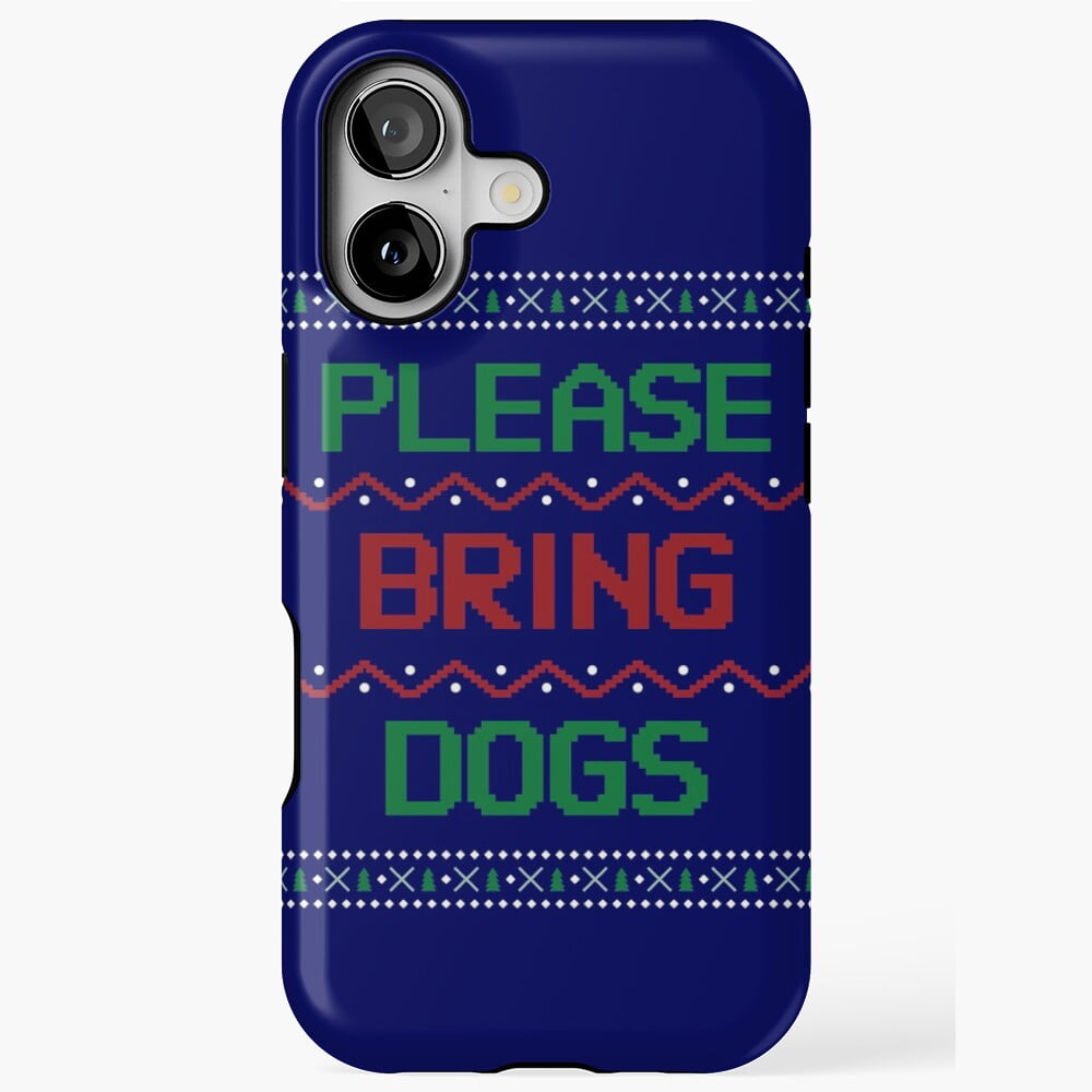Please Bring Dogs Funny Text Case for iPhone 11 12 13 14 15 16 17 Pro ...