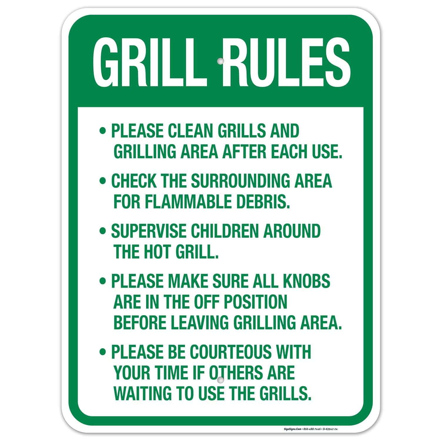 Please Clean Grills and Grilling Area Check The Surrounding Area ...