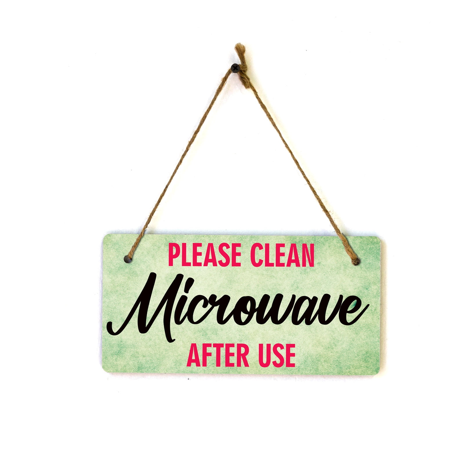 Please Clean Microwave After Use 5x10 Hanging Plus Wall or Door Sign ...