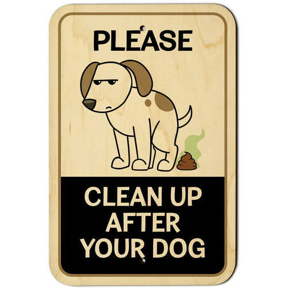 Please Clean Up After Your Dog Pooping Sign - Walmart.com