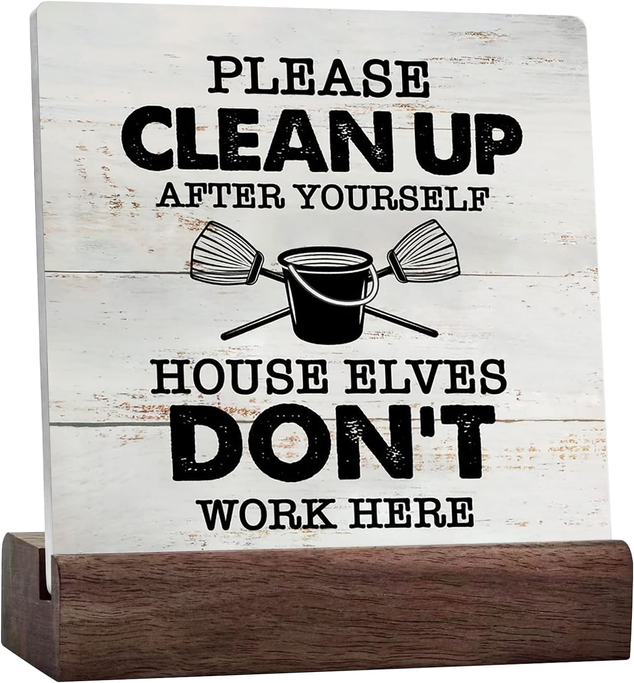 Please Clean Up After Yourself Sign Rustic Ceramic Table Sign Farmhouse ...