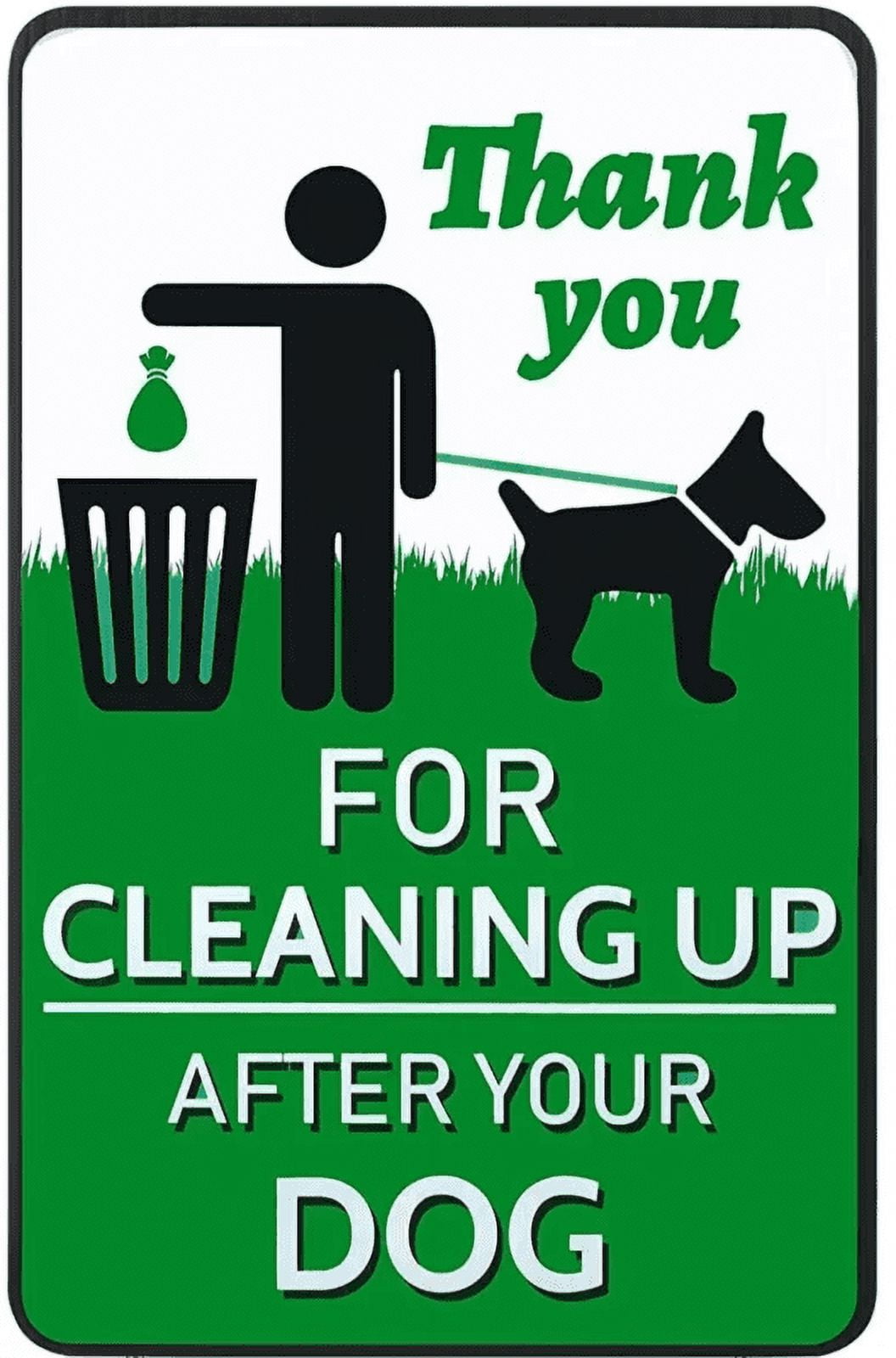 Please Clean up after your dog No Dog Poop Sign Poop Warning Sign tin ...
