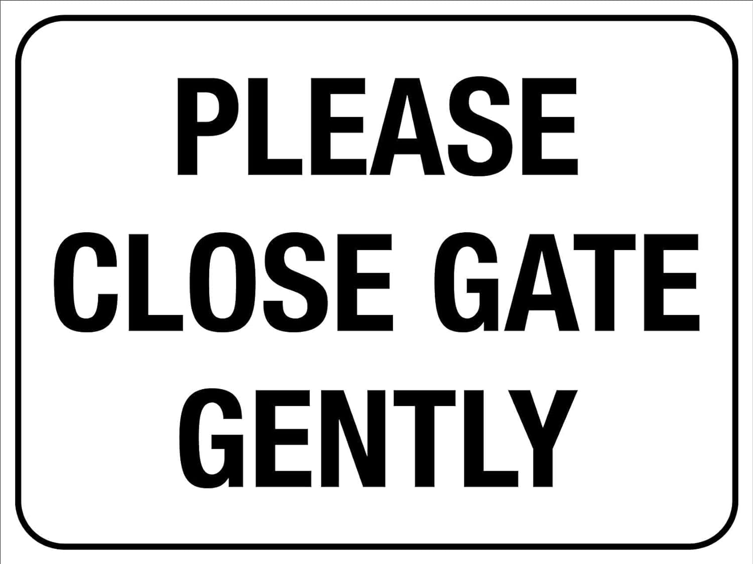Please Close Gate Gently Sign Metal Tin Sign Caution Danger Safety ...
