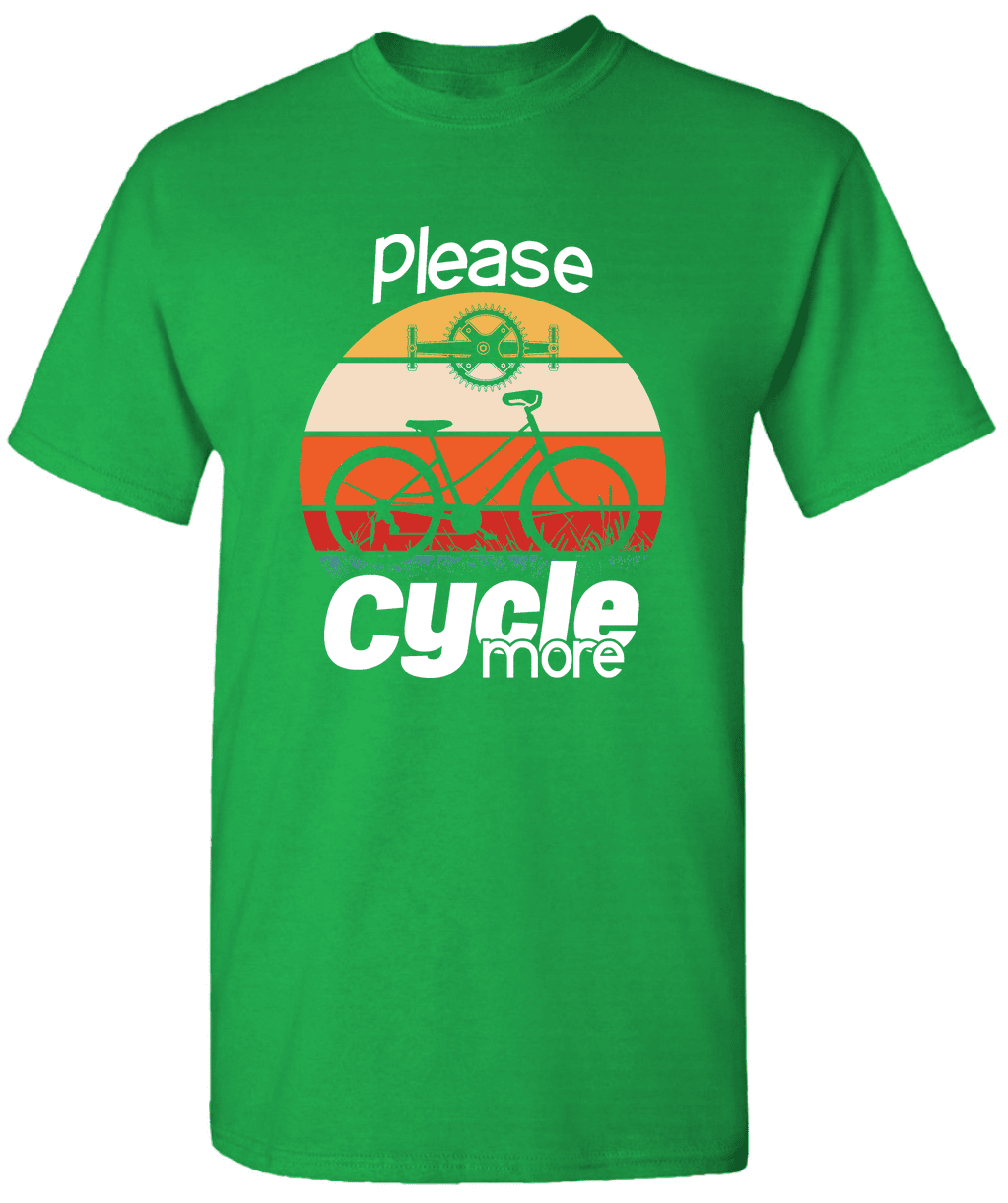 Please Cycle More Cycling Brand Apparel Cycle T-Shirts Cyclist T-Shirt - Walmart.com