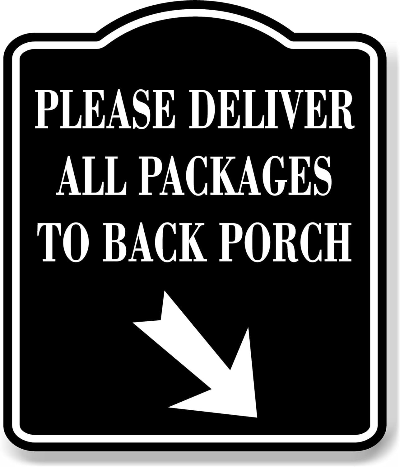 Please Deliver All PackageTo Back Porch Down Righ BLACK Aluminum ...