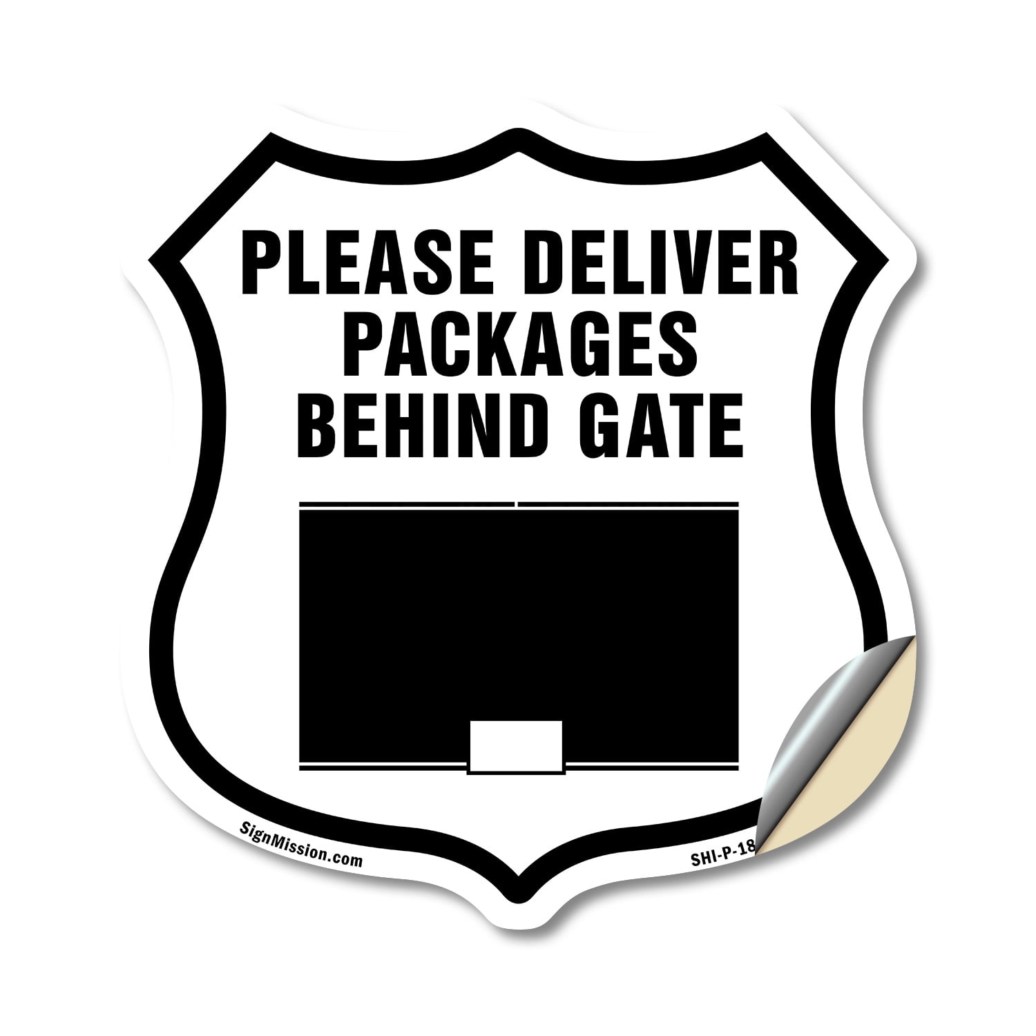 Please Deliver All Packages Behind Gate (2 Pack) 18 inch X 18 inch ...