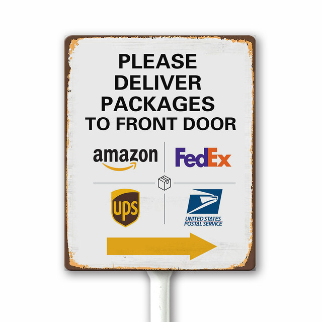 Please Deliver All Packages to Front Door Right Arrow Package Delivery ...