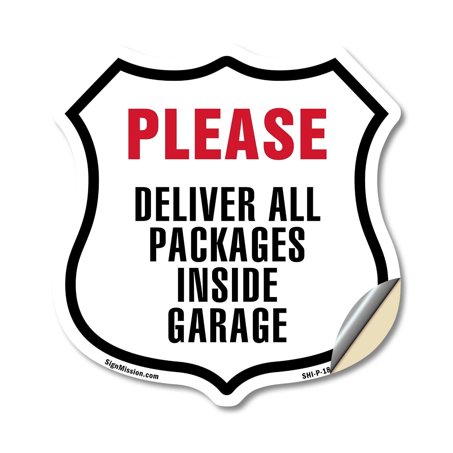 Please Deliver All Packages Inside Garage (2 Pack) 18 inch X 18 inch ...