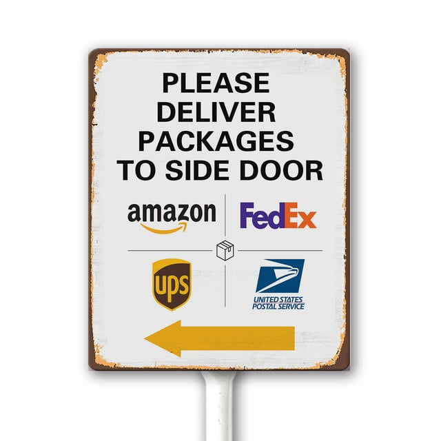 Please Deliver All Packages to Side Door Left Arrow Package Delivery ...