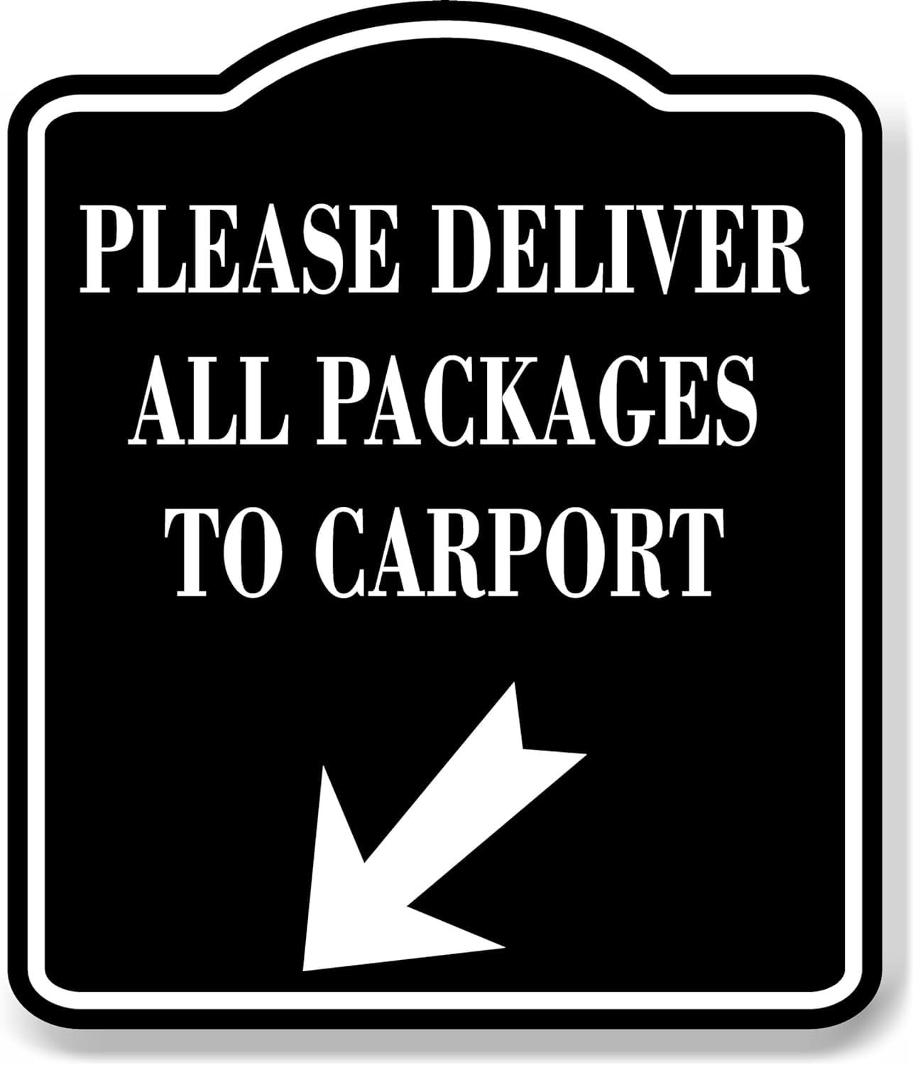 Please Deliver All Packages To Carport Down Left BLACK Aluminum ...
