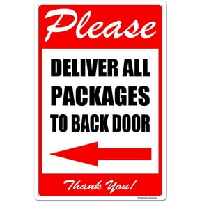 Deliveries Rear Sign