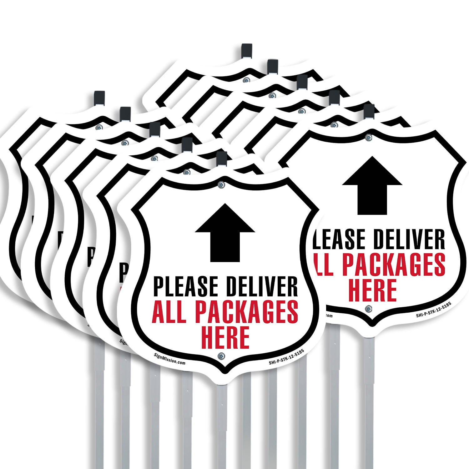 Please Deliver All Packages Here Up (10 Pack) 12 inch X 12 inch Shield ...