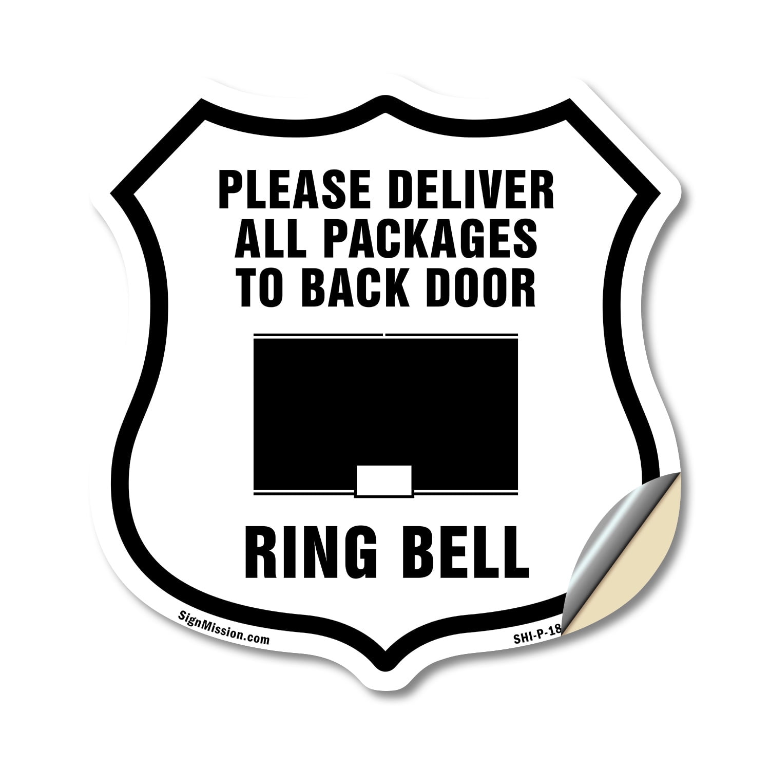 Please Deliver All Packages To Back Door Ring Bell (2 Pack) 18 inch X ...