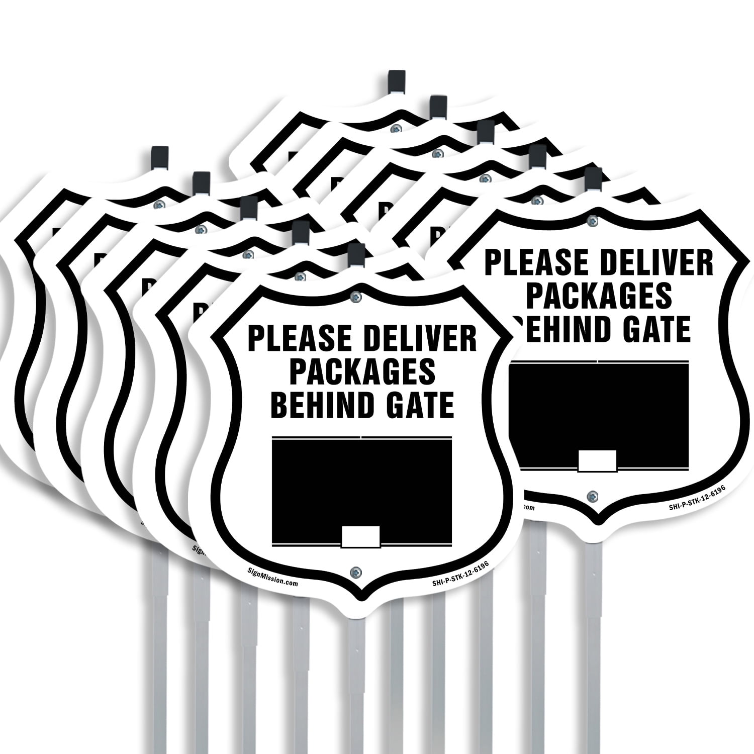 Please Deliver All Packages Behind Gate (10 Pack) 12 inch X 12 inch ...
