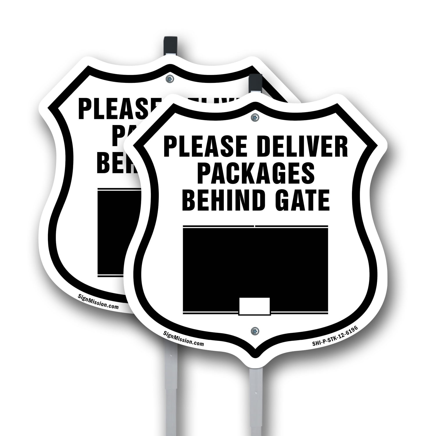 Please Deliver All Packages Behind Gate (2 Pack) 12 inch X 12 inch ...