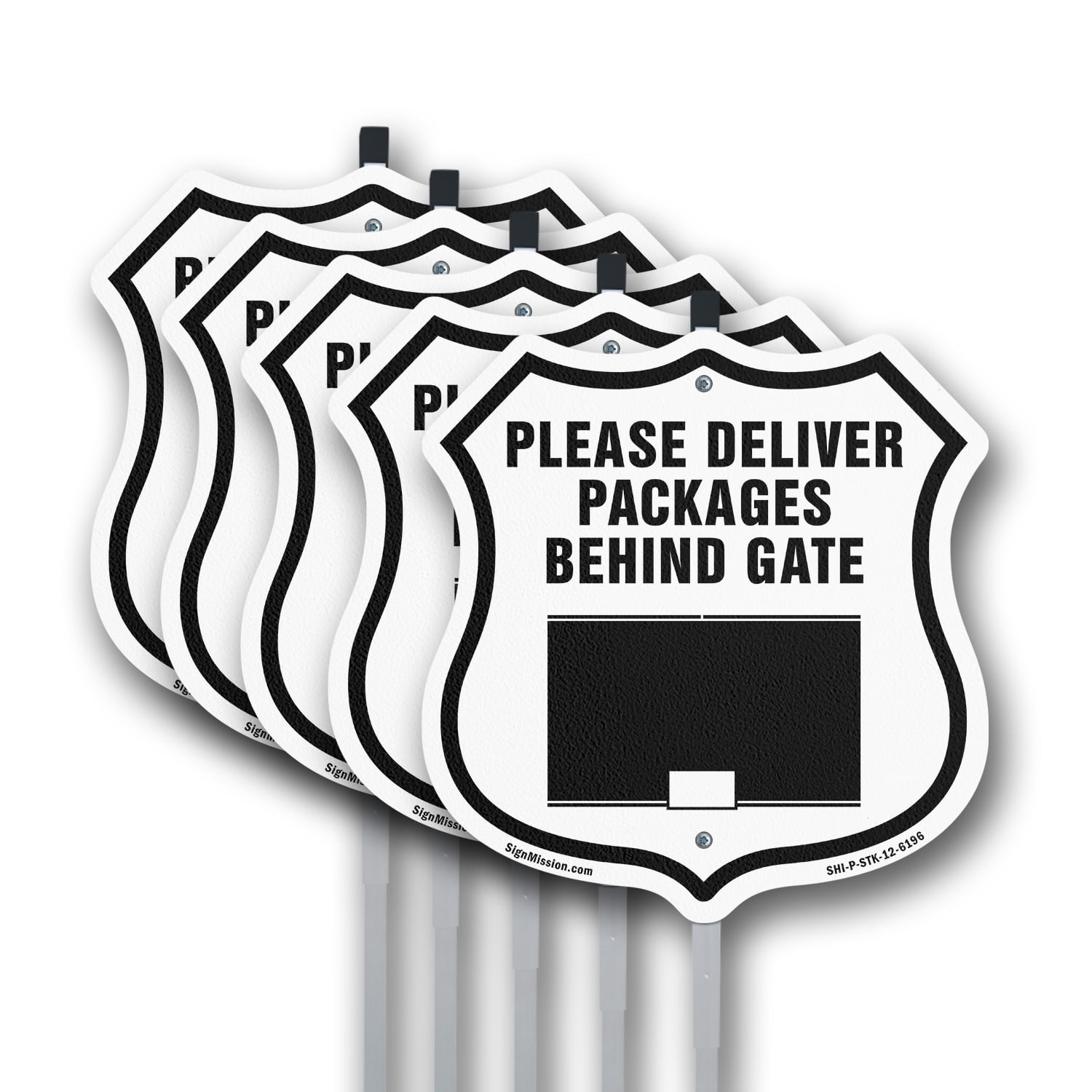 Please Deliver All Packages Behind Gate (5 Pack) 12 inch X 12 inch ...
