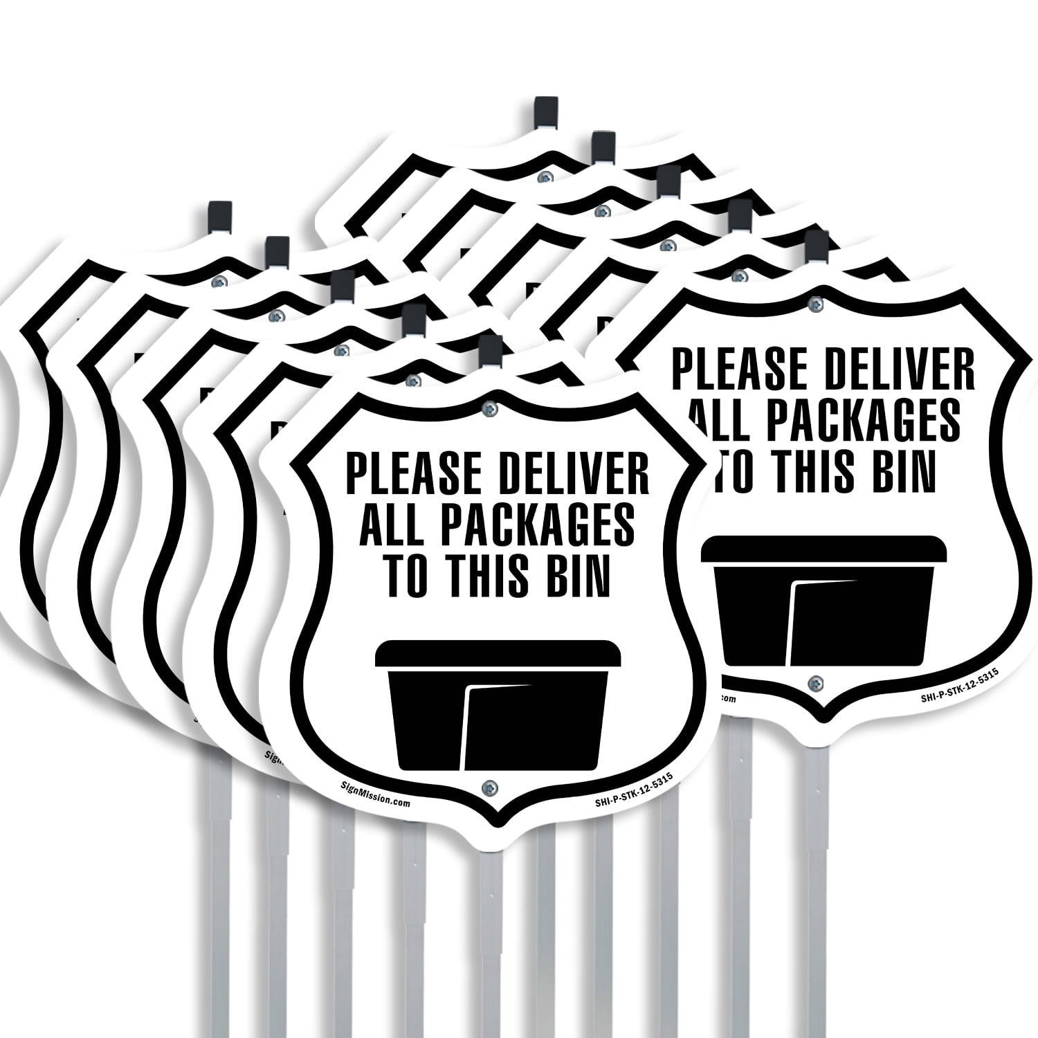 Please Deliver All Packages To This Bin (10 Pack) 12 inch X 12 inch ...