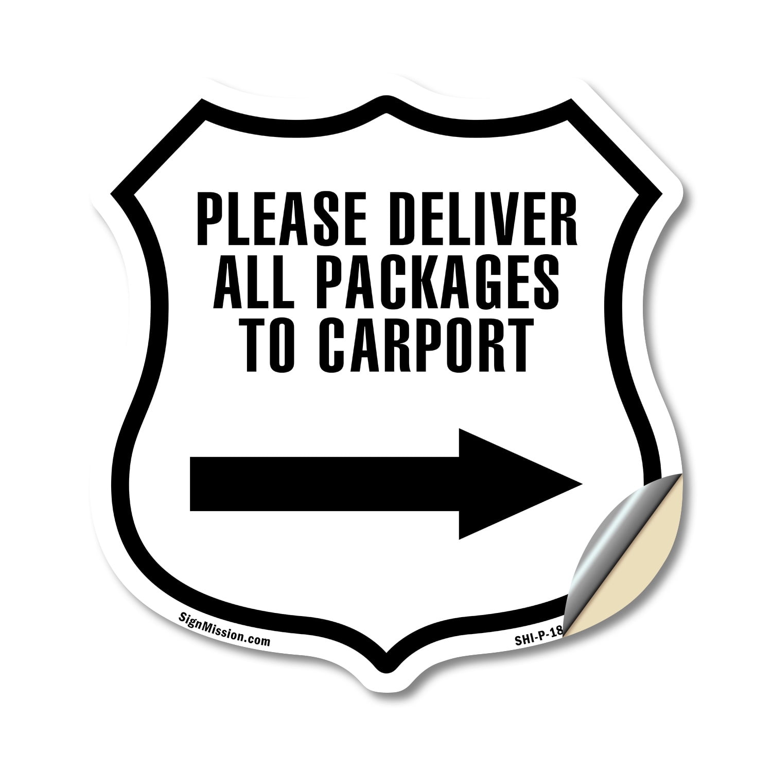 Please Deliver All Packages To Carport Right (2 Pack) 18 inch X 18 inch ...