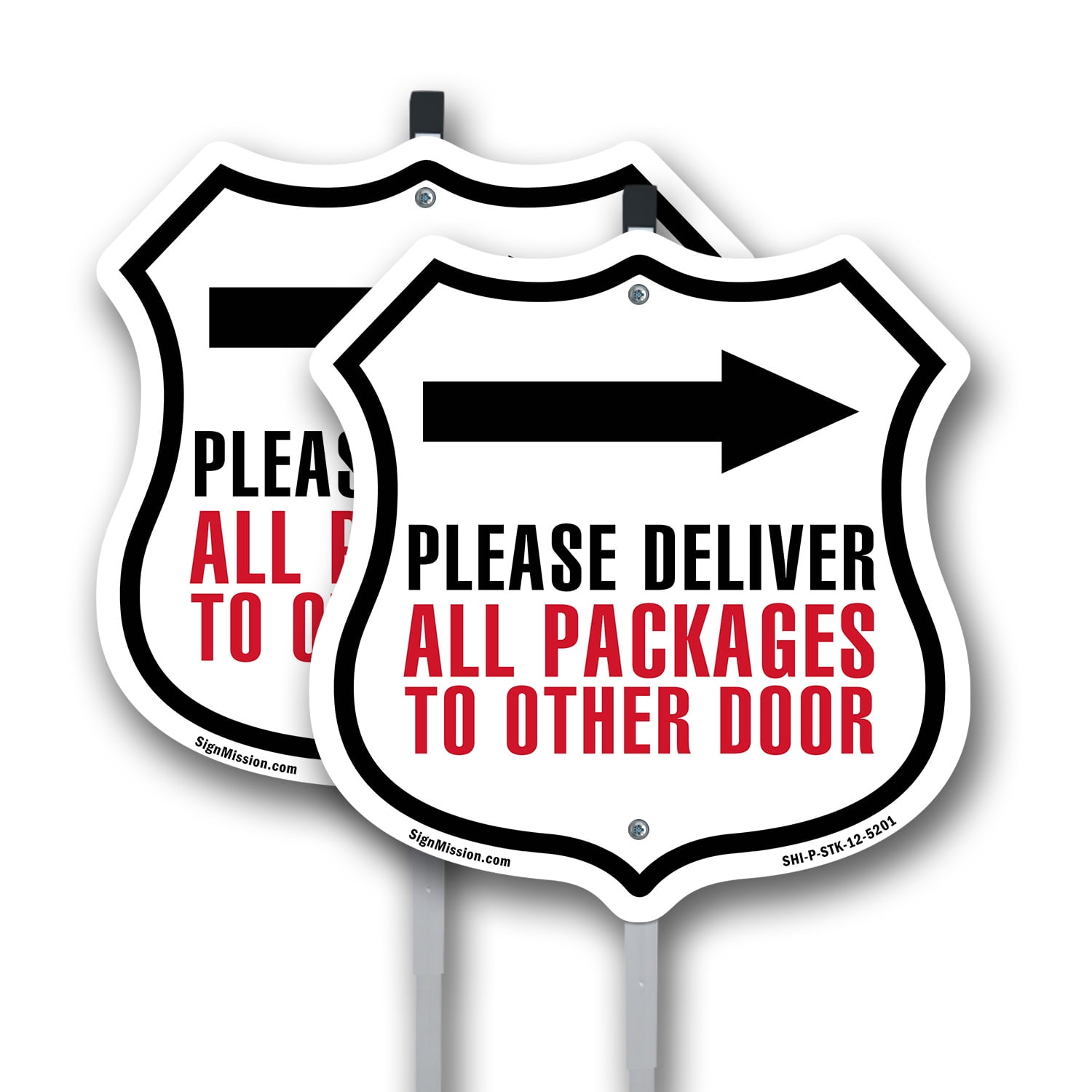 Please Deliver All Packages To Other Door Right (2 Pack) 12 inch X 12 ...