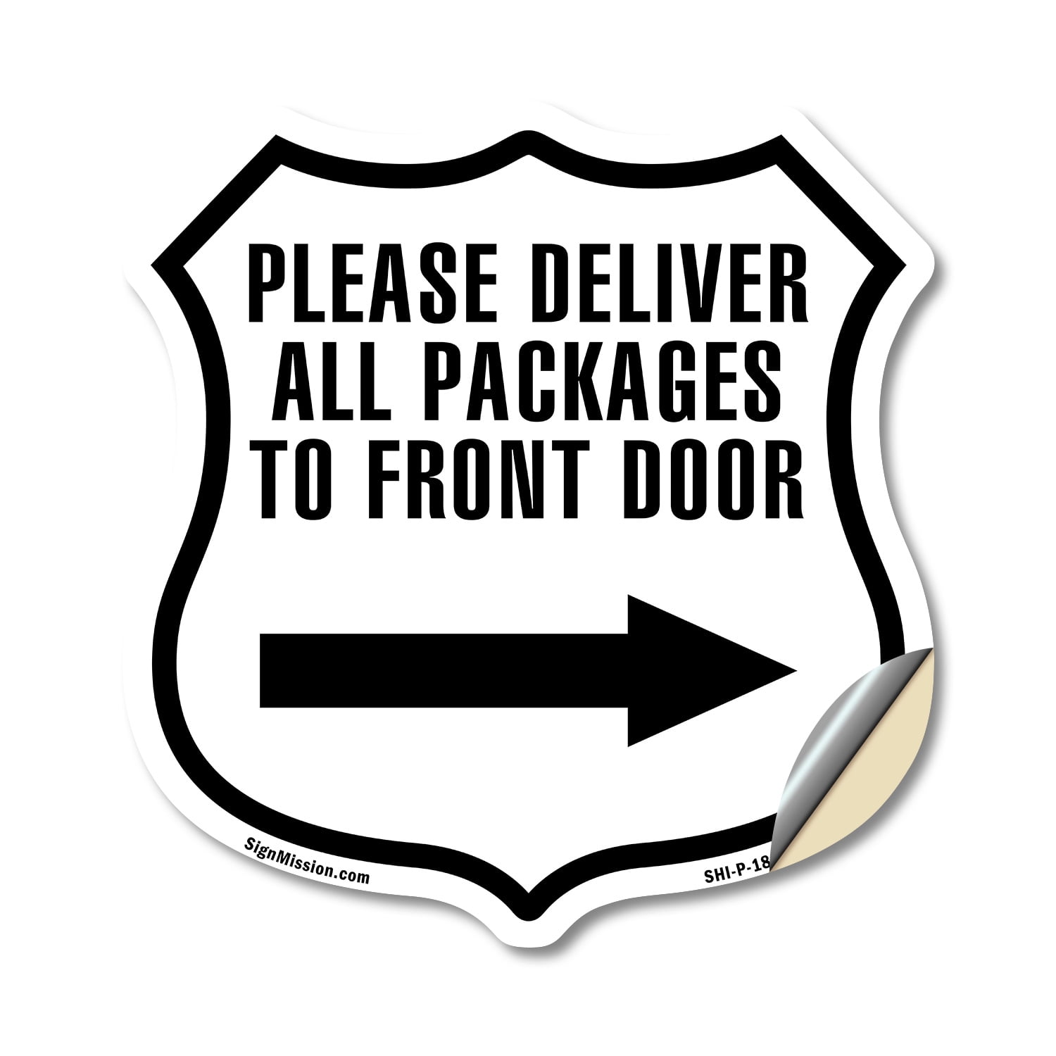 Please Deliver All Packages To Front Door Right (5 Pack) 4 inch X 4 ...