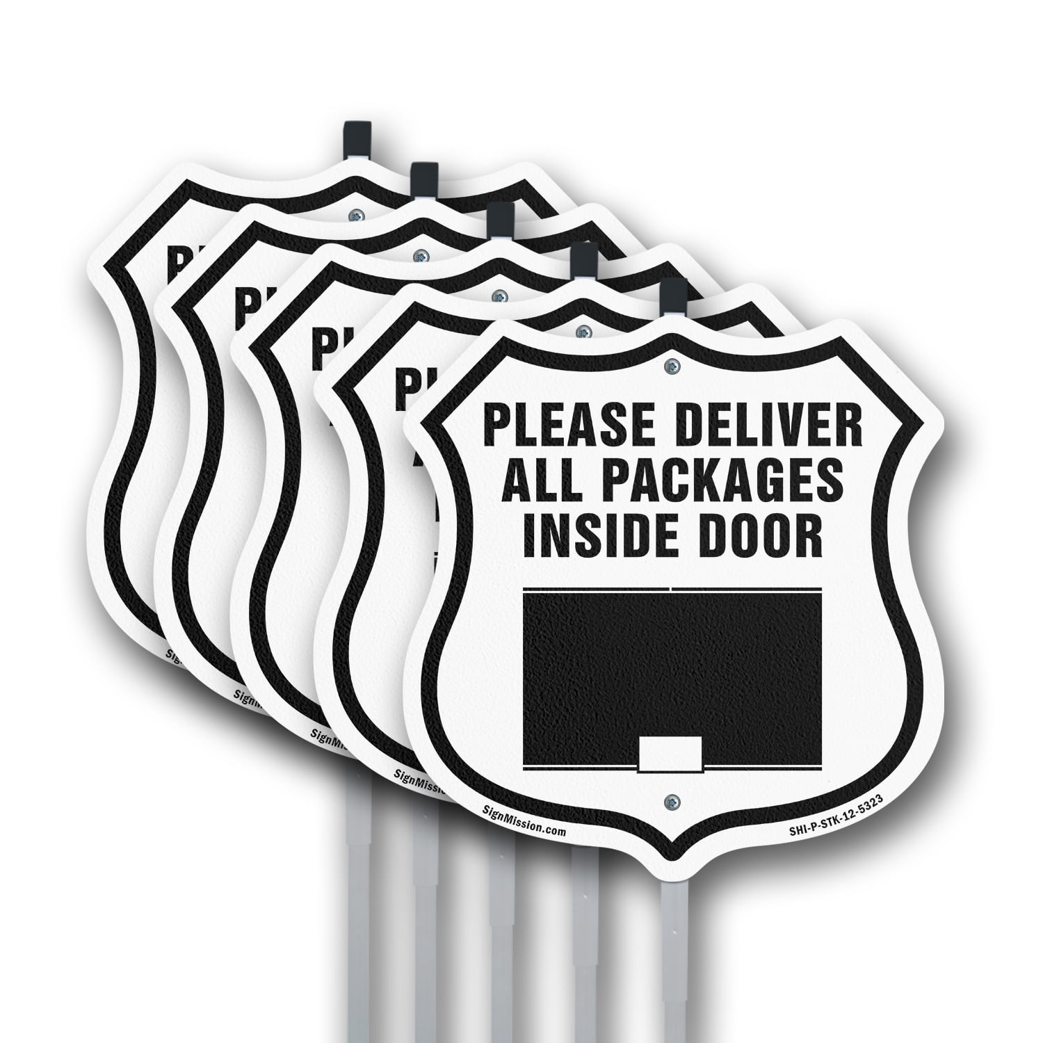 Please Deliver All Packages Inside Door (5 Pack) 12 inch X 12 inch ...