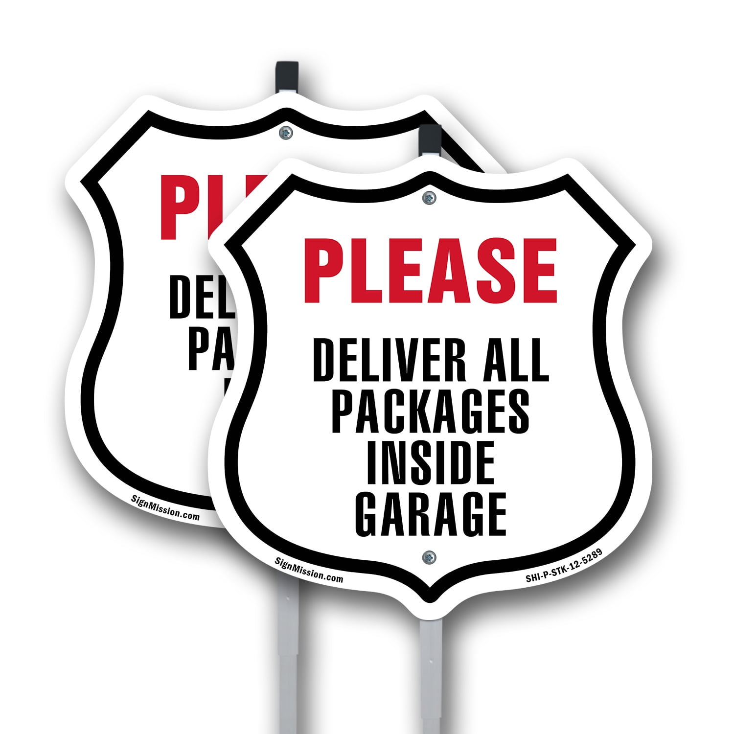 Please Deliver All Packages Inside Garage (2 Pack) 12 inch X 12 inch ...