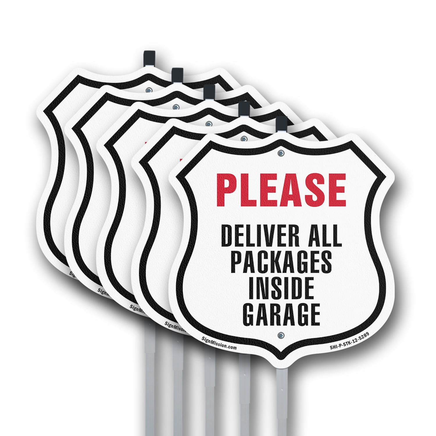 Please Deliver All Packages Inside Garage (5 Pack) 12 inch X 12 inch ...