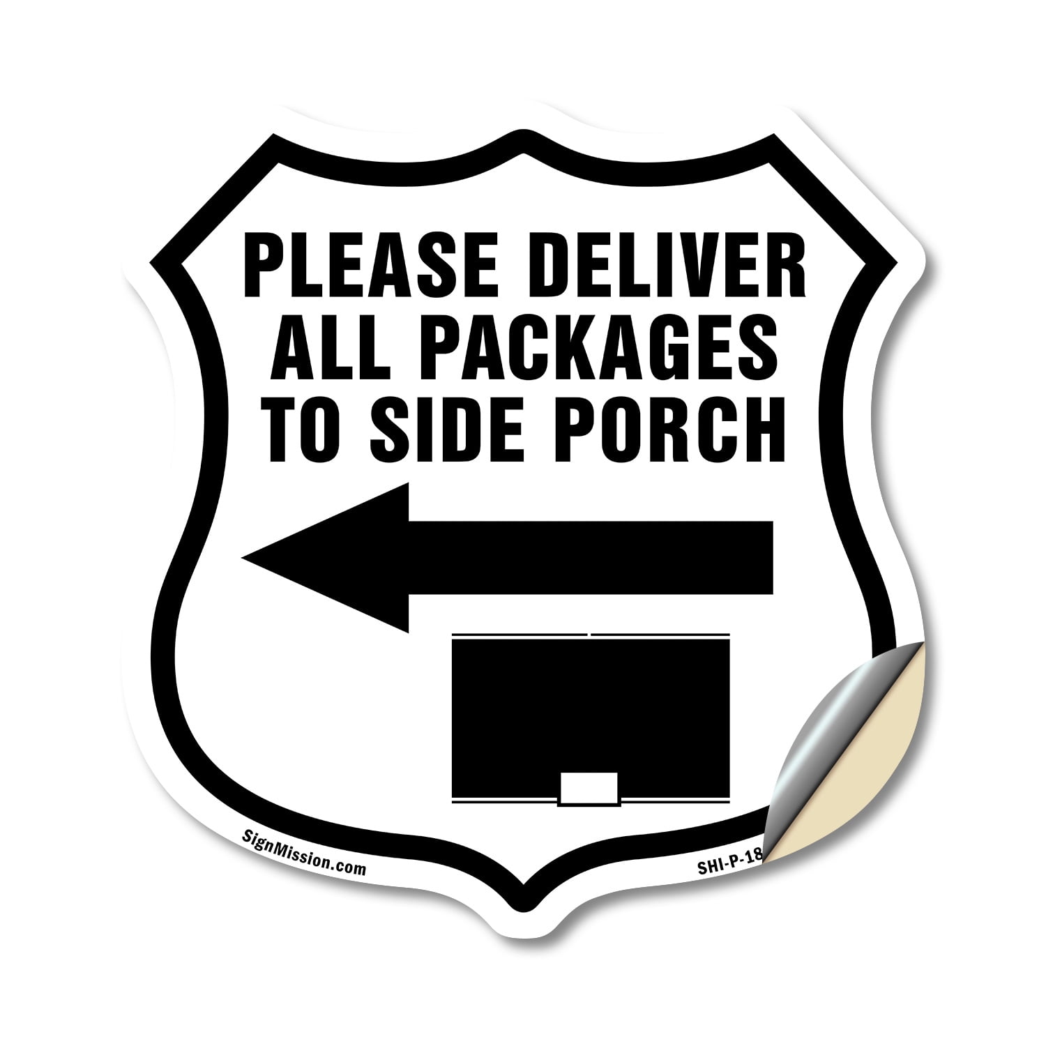 Please Deliver All Packages To Side Porch Left (2 Pack) 12 inch X 12 ...