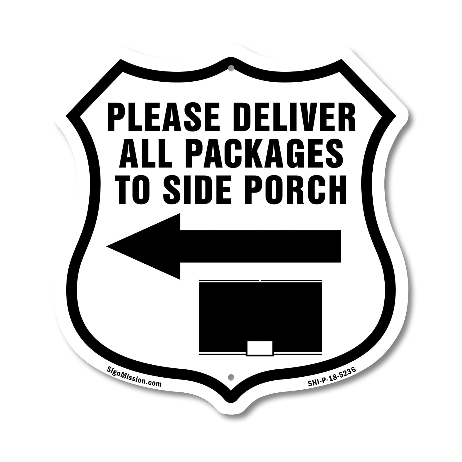 Please Deliver All Packages To Side Porch Left (5 Pack) 12 inch X 12 ...