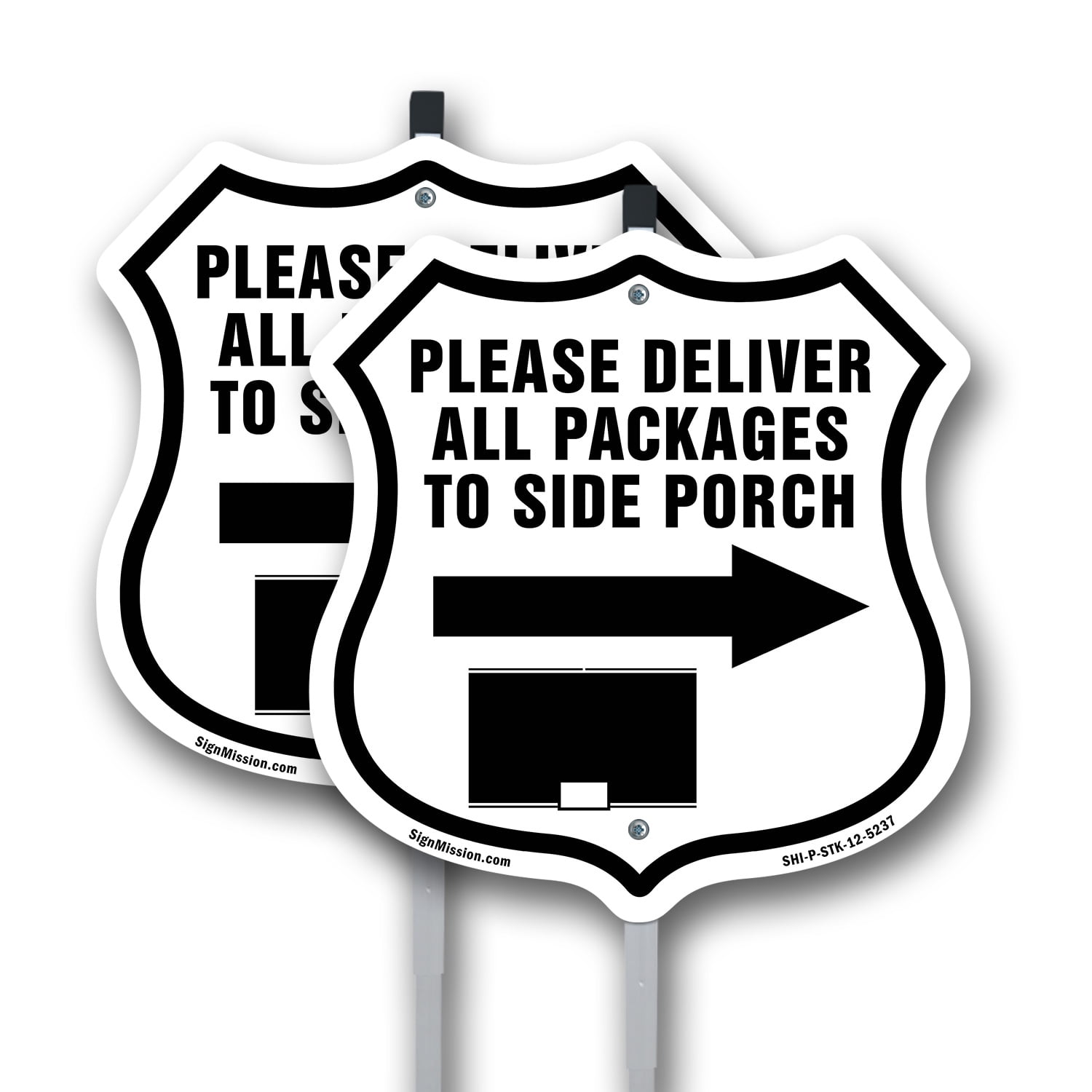 Please Deliver All Packages To Side Porch Right (2 Pack) 12 inch X 12 ...