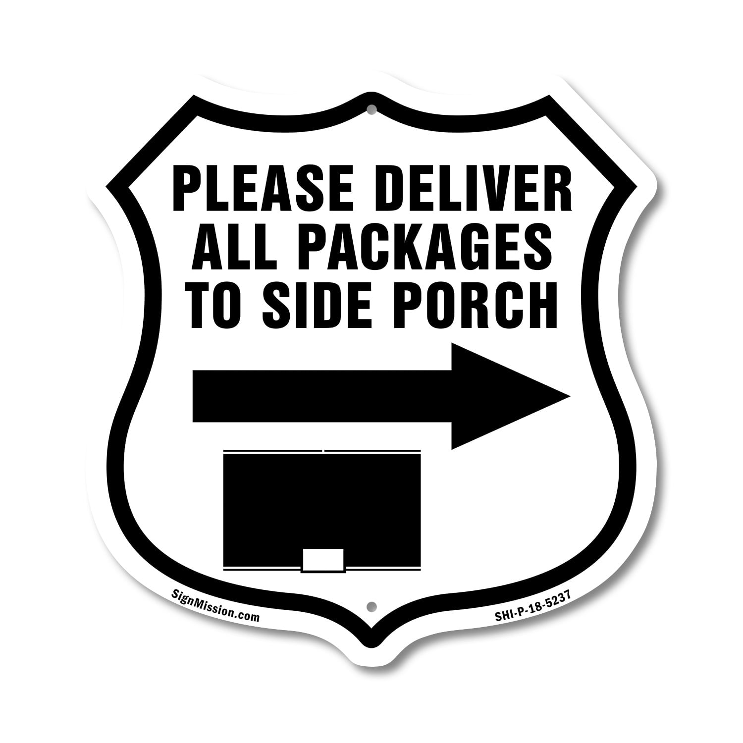 Please Deliver All Packages To Side Porch Right (2 Pack) 18 inch X 18 ...
